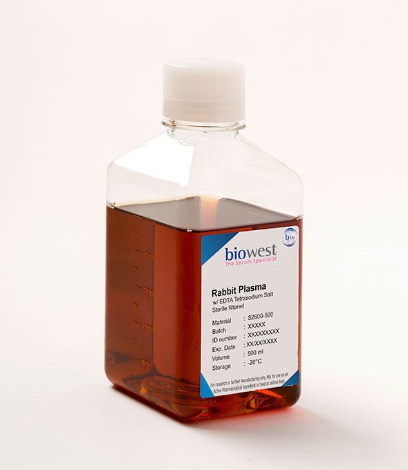 Rabbit Plasma w/ EDTA - S2600 - Biowest | Your best choice for animal serum
