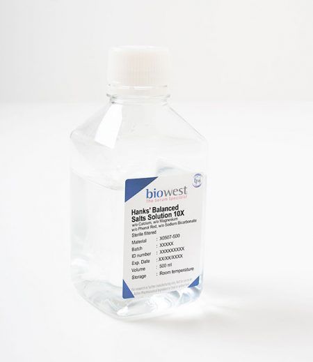 Hanks' Balanced Salts Solution (HBSS) 10X w/o Calcium w/o Magnesium w/o ...