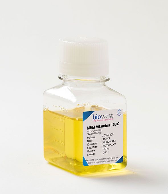 MEM Vitamins 100X w/o L-Glutamine - X0556 - Biowest | Your best choice ...
