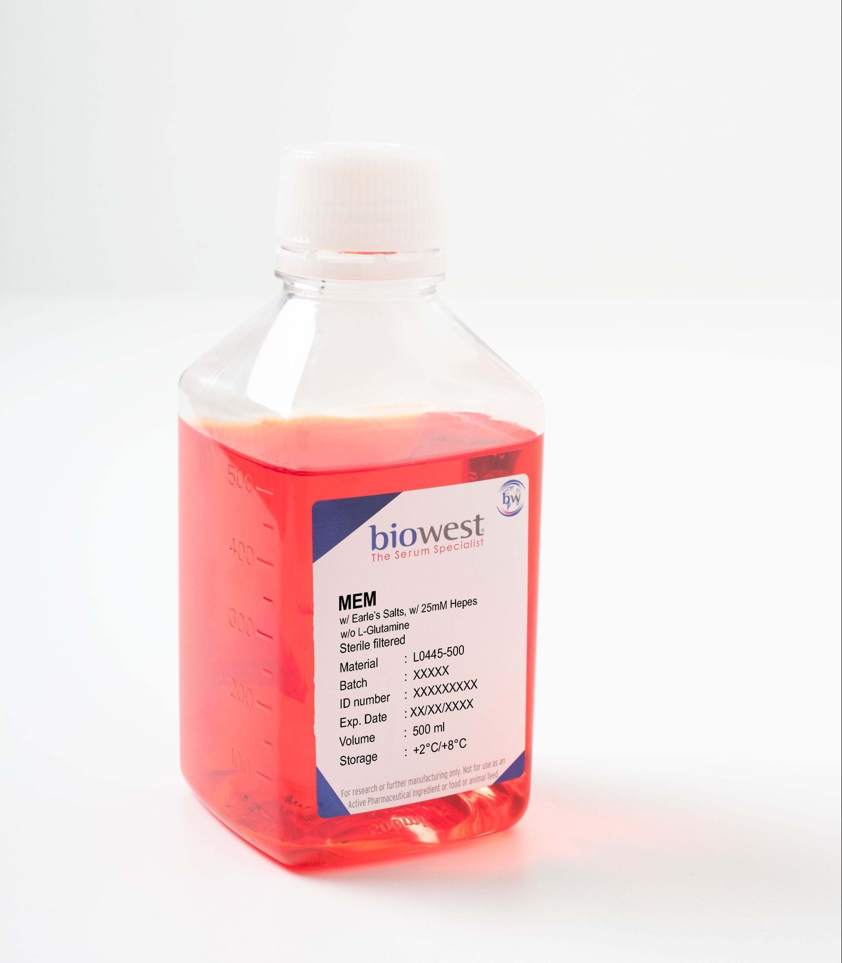 MEM w/ Earle's Salts w/o L-Glutamine w/ 25 mM Hepes - L0445 - Biowest | Your best choice for ...