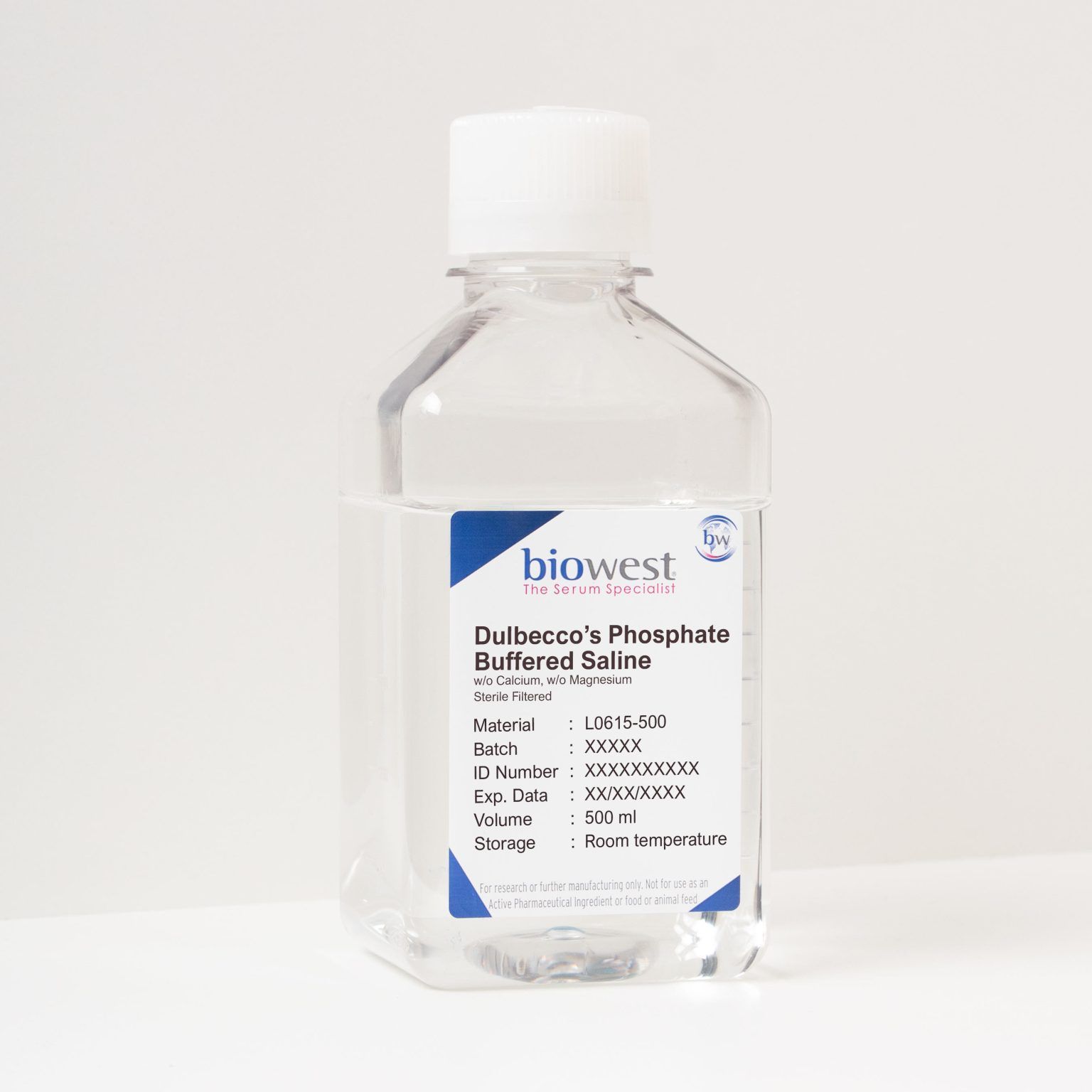 Dulbecco's Phosphate Buffered Saline (DPBS) w/o Calcium w/o Magnesium ...