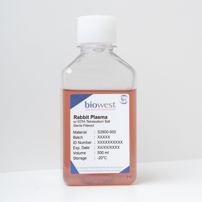 Rabbit Plasma w/ EDTA - S2600 | Biowest | Your best choice for animal serum